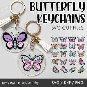 Butterfly Svg, Butterfly SVG Bundle, Keychain Patterns Svg, Keychain ...