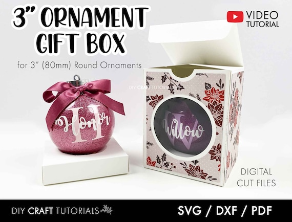 Scrapbooking 10cm Bauble Box SVG Christmas svg Ornament Gift Box SVG ...