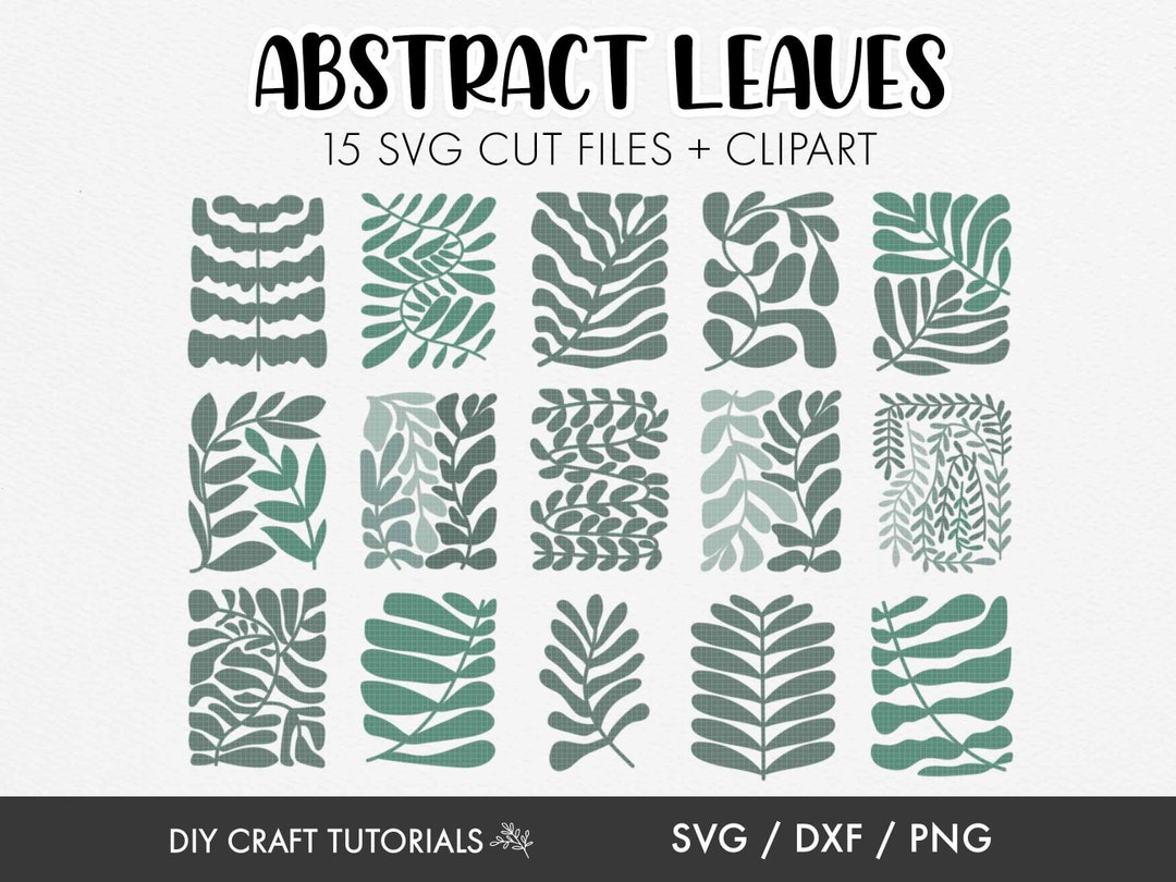 Abstract Leaves Svg, Leaves Svg, Leaf Svg, Cricut Svg, Flower Svg ...