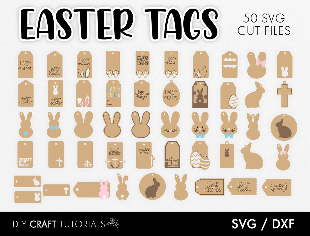 Easter Tag Svg, Easter Name Tags, Easter Svg, Easter Basket Tag Svg ...