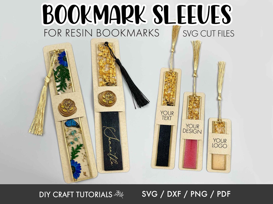 Resin Bookmark Sleeve SVG Bundle: Display Card Templates - Etsy