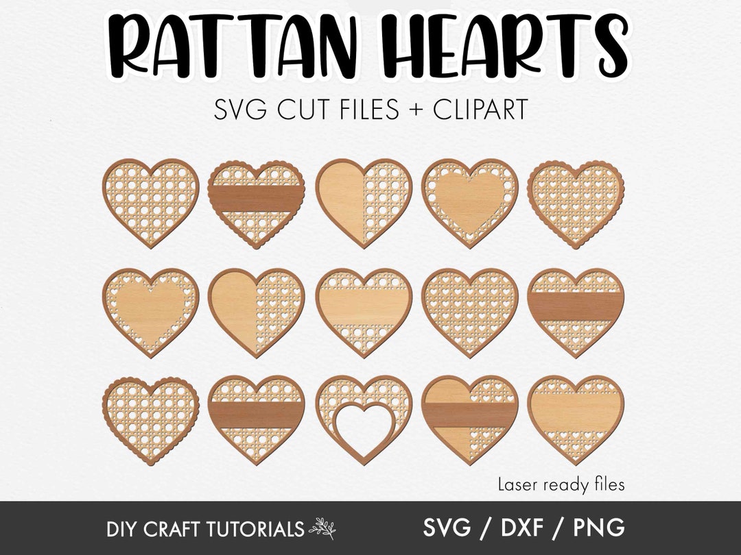 Rattan Heart Svg, Valentine's Day SVG, Heart Svg, Scalloped Heart Svg ...