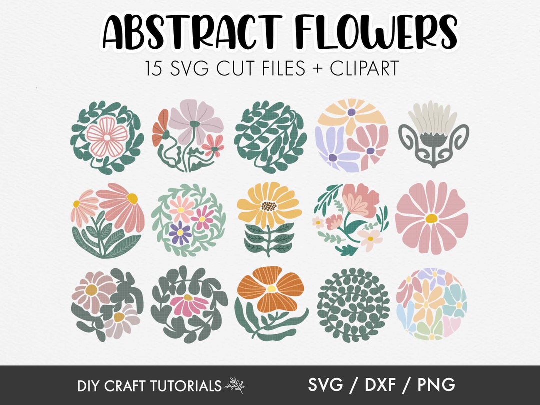 Abstract Flower Svg, Retro Flower Svg, Groovy Flower Svg, Boho Flower ...