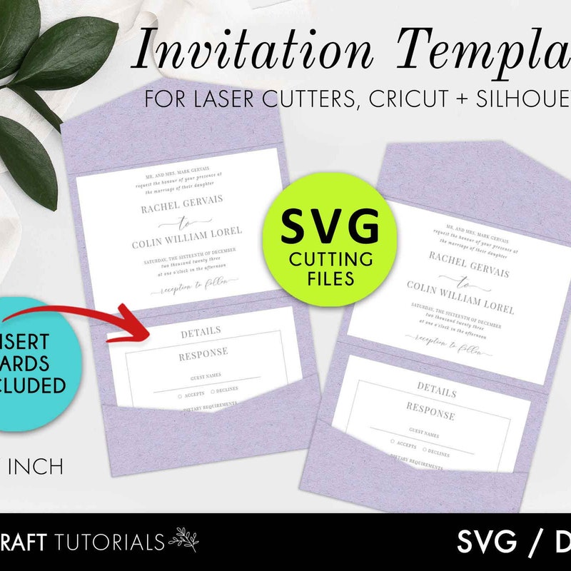 Wedding Invitation Svg - Etsy