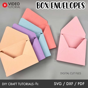 Box Envelope SVG Templates - 5 Sizes, 3d Envelope Box, Envelope Box ...