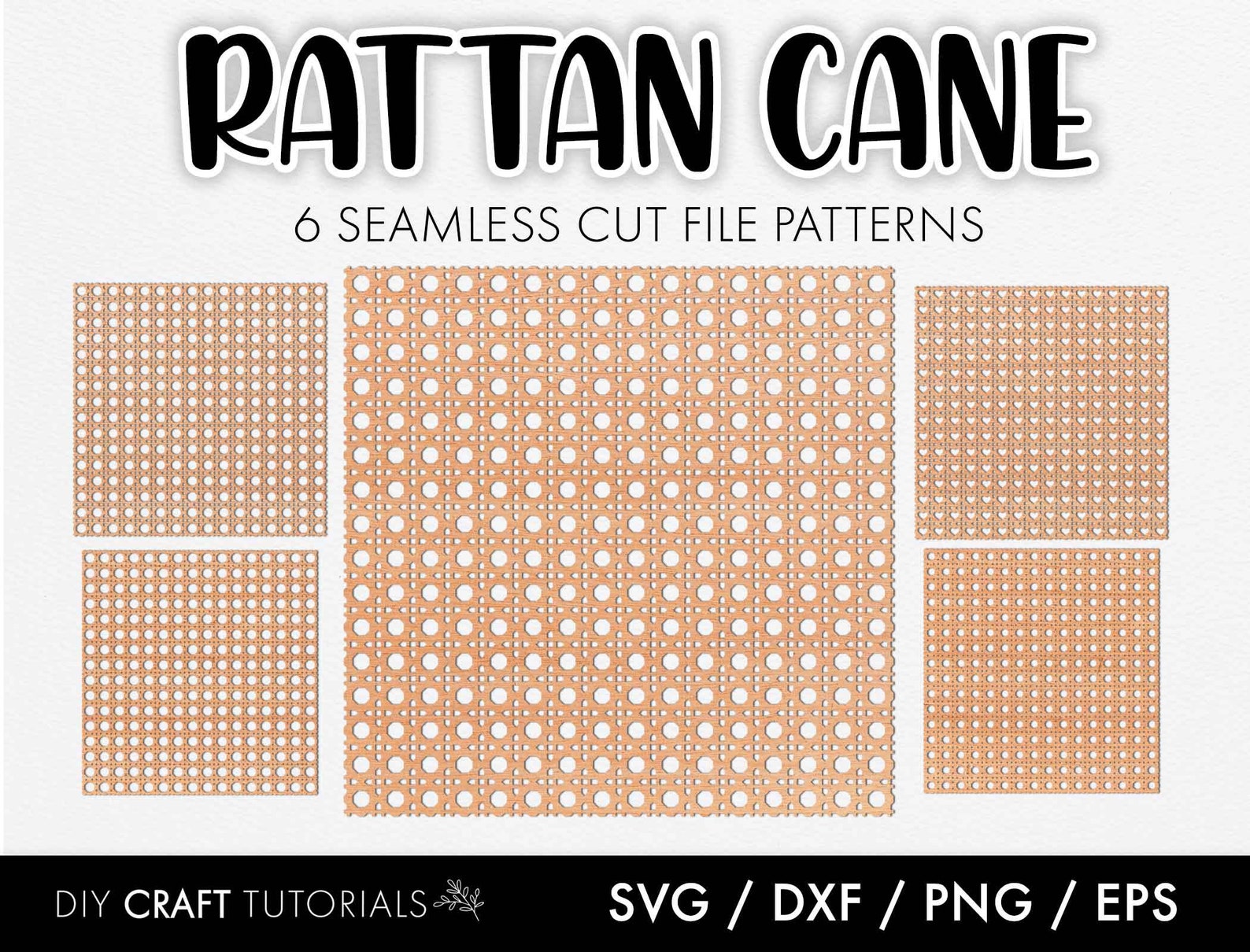 5 Rattan Cane Seamless Patterns, Rattan SVG, Rattan Bundle Svg, Rattan ...
