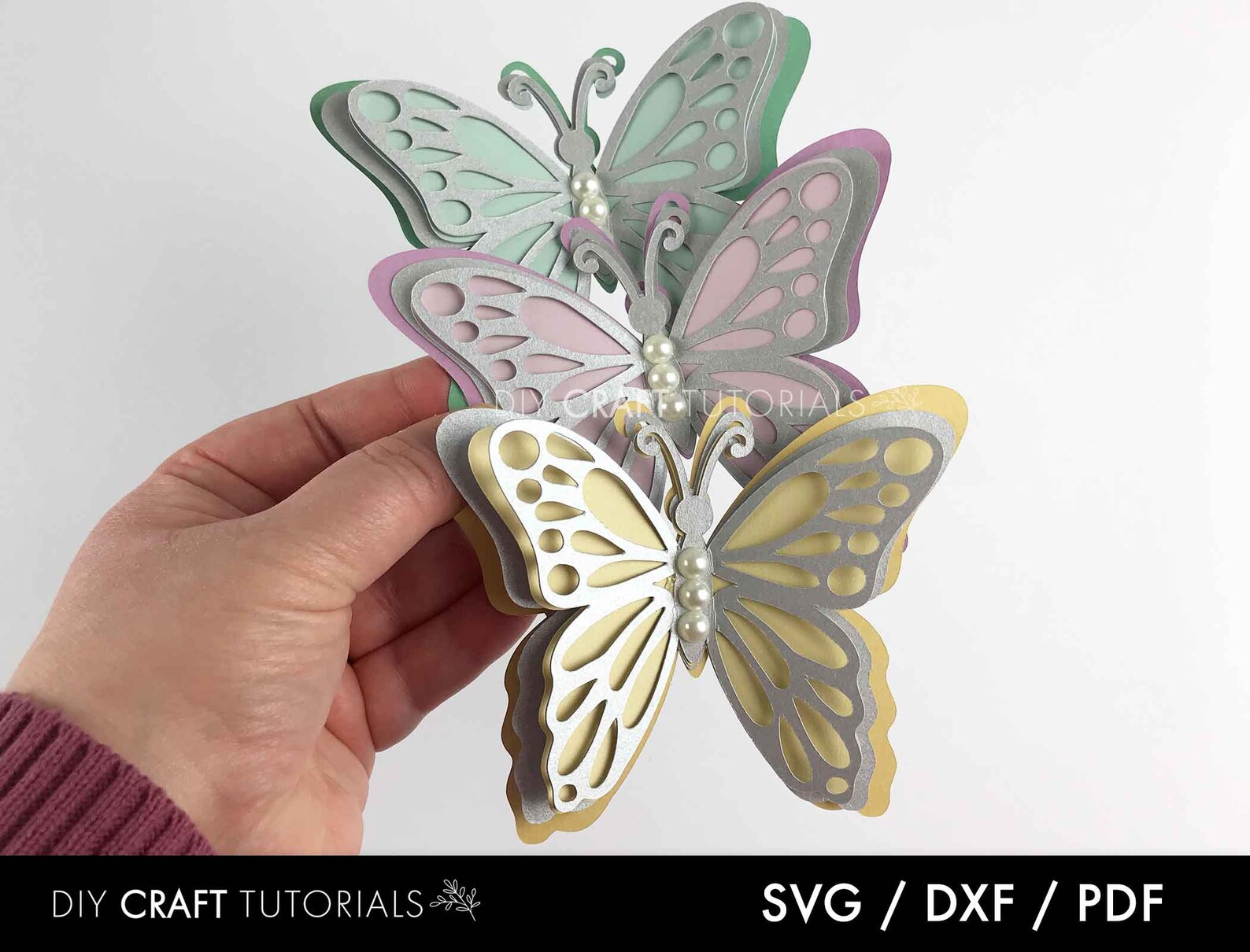 Butterfly SVG 3D Butterfly Svg Butterfly Template - Etsy