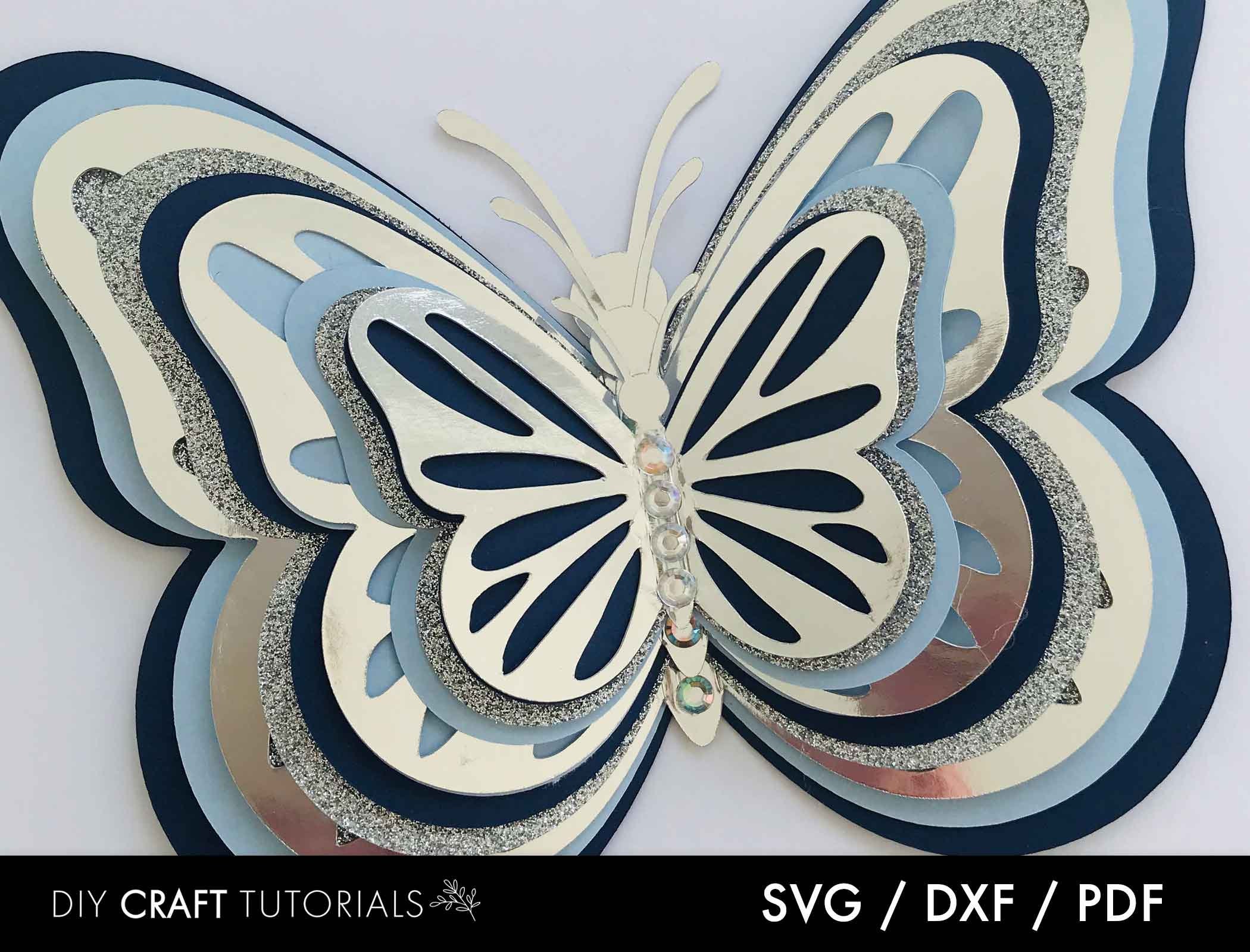 Layered Butterfly Svg Butterfly Template Butterfly SVG - Etsy