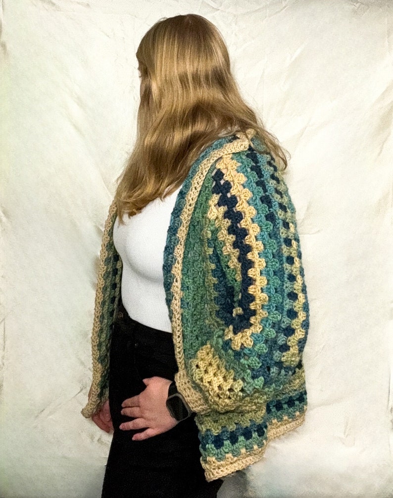 Hexagon Crochet Cardigan - Etsy