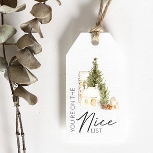 CHRISTMAS GIFT TAG Printable Christmas Gift Tag Boho Christmas Holiday ...