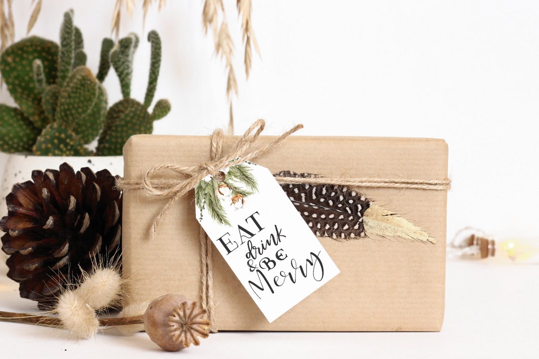 CHRISTMAS GIFT TAG | Printable Christmas Gift Tag | Boho Christmas ...