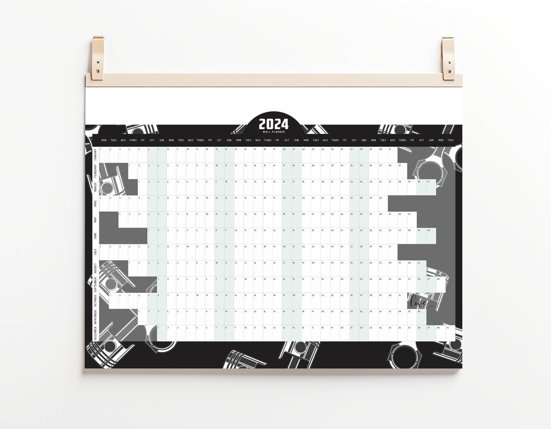 2024 Large Wall Planner Printable Horizontal Wall Planner - Etsy