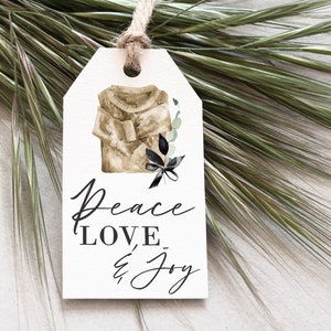 CHRISTMAS GIFT TAG Printable Christmas Gift Tag Boho Christmas Holiday ...
