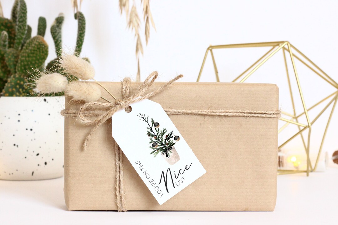 CHRISTMAS GIFT TAG | Printable Christmas Gift Tag | Boho Christmas ...