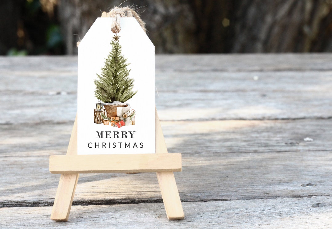 CHRISTMAS GIFT TAG Printable Christmas Gift Tag Boho Christmas Holiday ...