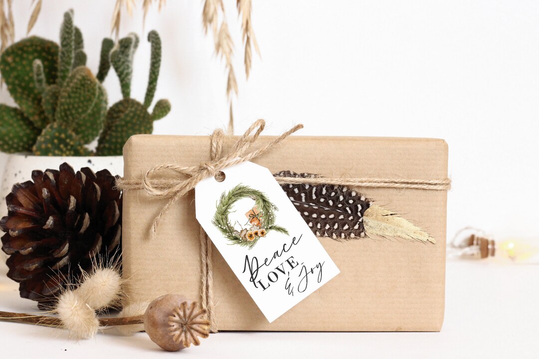 CHRISTMAS GIFT TAG | Printable Christmas Gift Tag | Boho Christmas ...