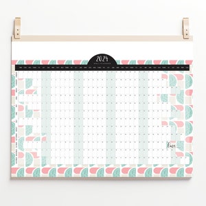 2024 Large Wall Planner Printable Horizontal Wall Planner - Etsy