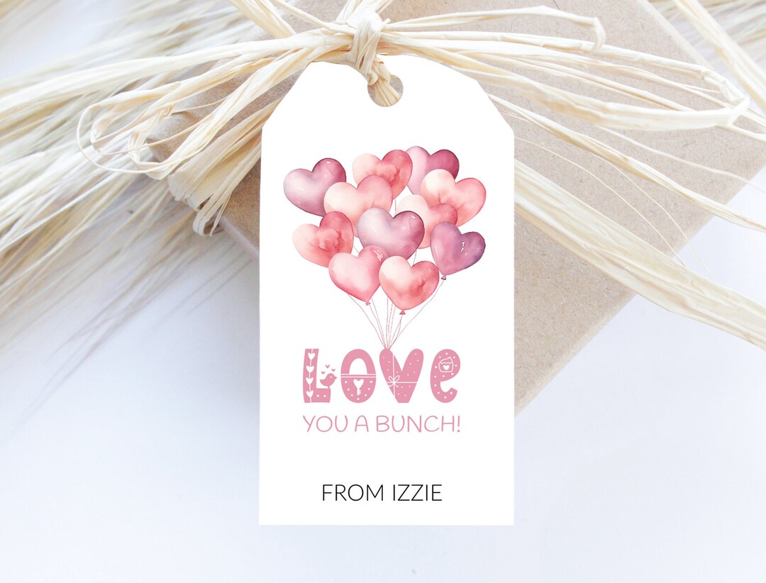Cute Valentines Day Gift Tag, Valentines Favor Tag, Friends Gift Tag ...