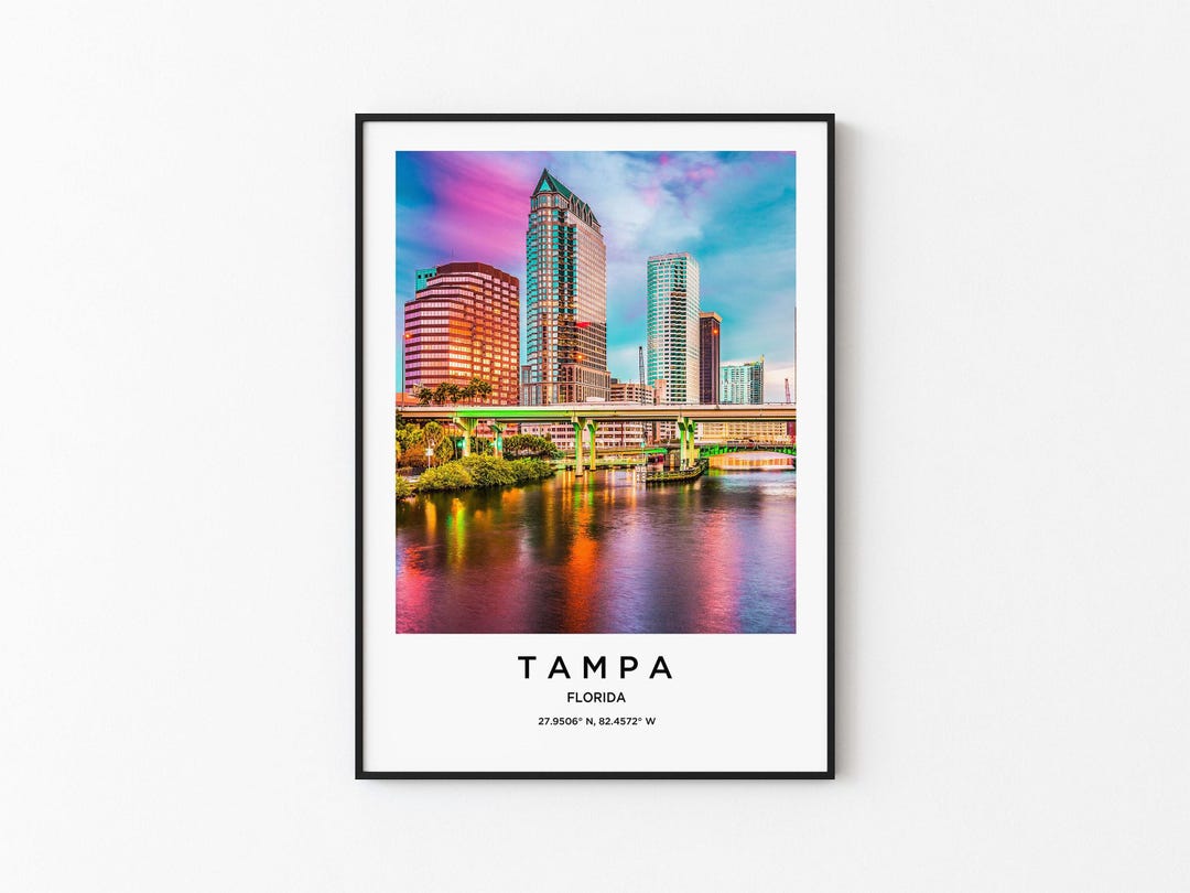 Tampa Art, Tampa Print, Tampa Poster, Tampa Art, Tampa Photo, Tampa Map ...