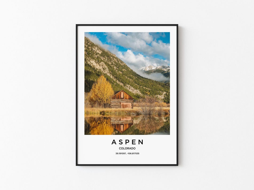 Aspen Art, Aspen Print, Aspen Poster, Aspen Art, Aspen Photo, Aspen Map ...