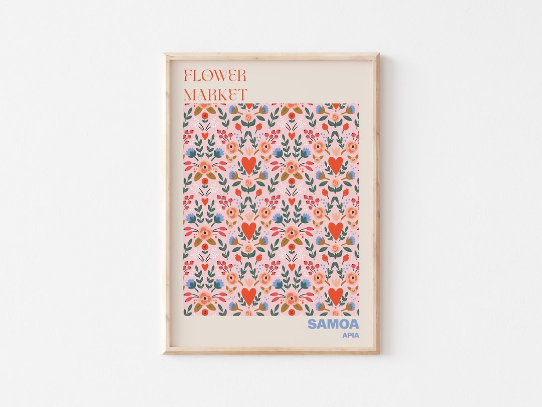 Samoa Poster, Samoa Wall Art, Samoa Personalised Travel Poster, Samoa ...