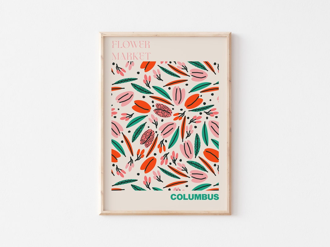 Columbus Poster, Columbus Wall Art, Columbus Personalised Travel Poster ...