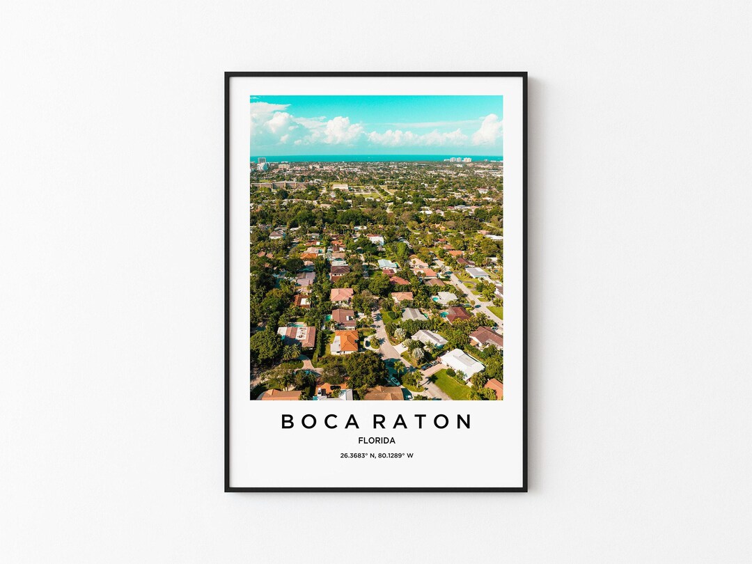 Boca Raton Art, Boca Raton Print, Boca Raton Poster, Boca Raton Art ...