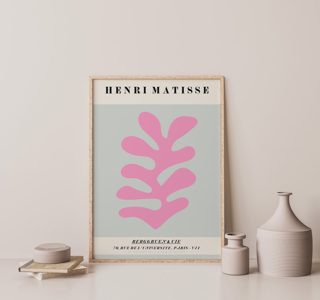 Matisse Print Pretty Pink Grey Shape Cut Outs Print - Etsy