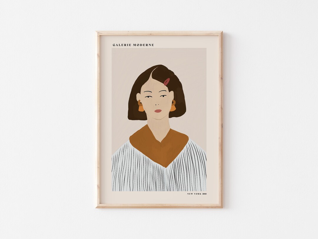 Modern Portrait Art Print, Modern Gallery Poster, Modern Decor ...