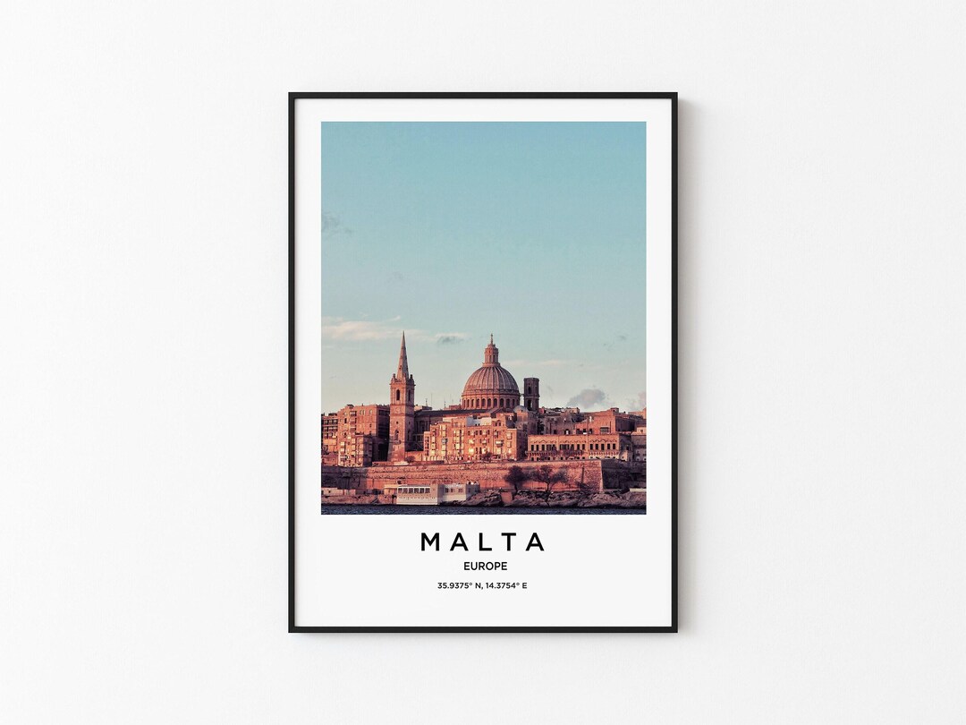 Malta Art, Malta Print, Malta Poster, Malta Art, Malta Photo, Malta Map ...