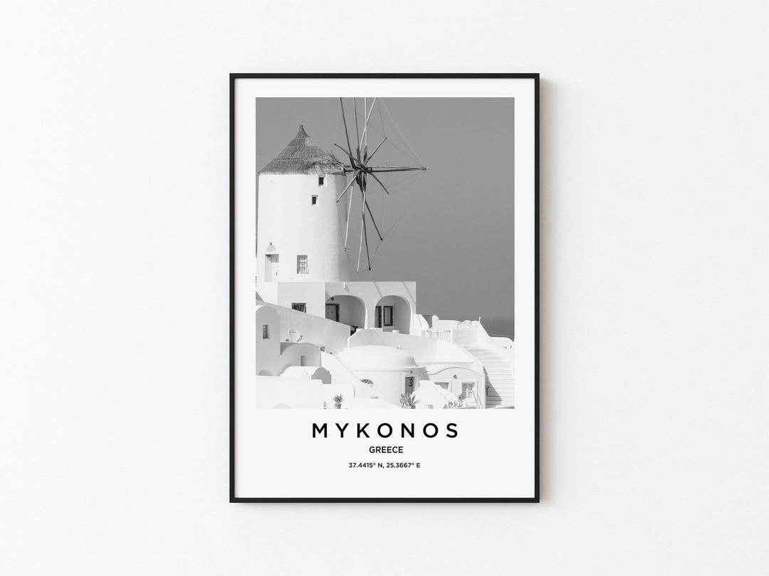 Mykonos Art, Mykonos Print, Mykonos Poster, Mykonos Art, Mykonos Photo ...