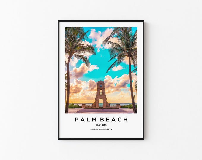Palm Beach Map Poster Australia, Palm Beach Map Print, Palm Beach ...