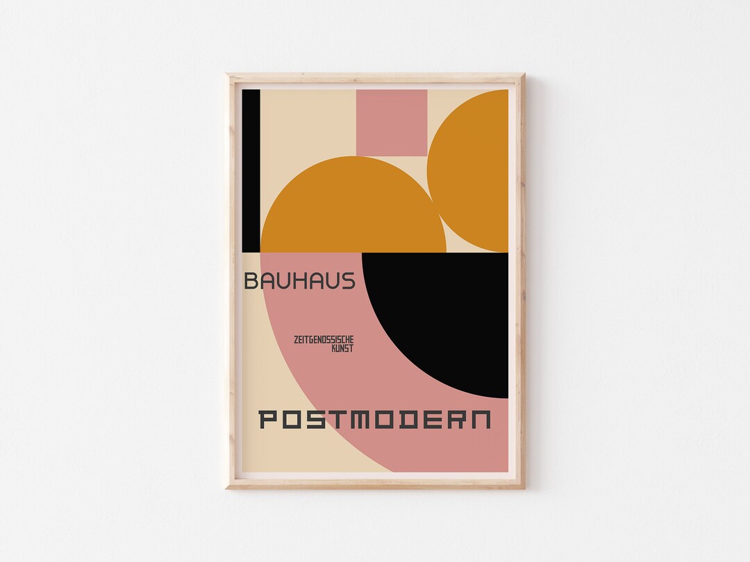 Bauhaus 1919 Wall Art Print, Modern Home Decor, Pastel Toned Poster ...