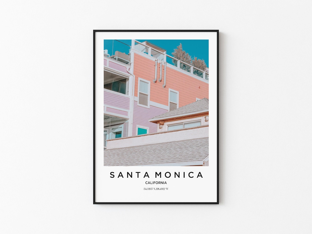 Santa Monica Art, Santa Monica Print, Santa Monica Poster, Santa Monica ...
