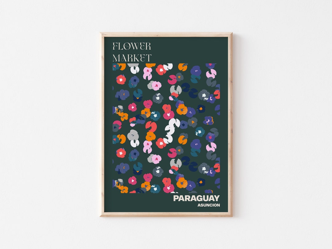 Paraguay Poster, Paraguay Wall Art, Paraguay Personalised Travel Poster ...