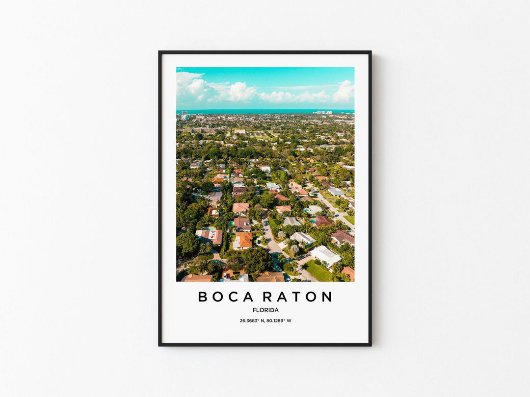 Boca Raton Art, Boca Raton Print, Boca Raton Poster, Boca Raton Art ...