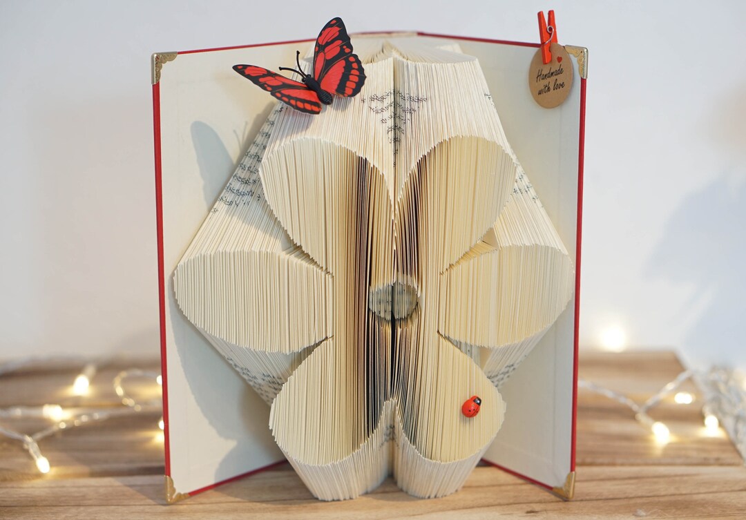 Libro plegado / flor / arte de plegado de libros / hogar / decoración ...