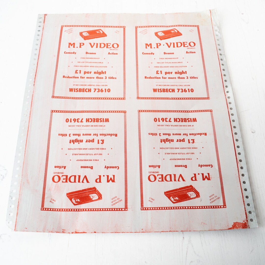 80s Video Rental Store Advertisement Lithographic Offset - Etsy