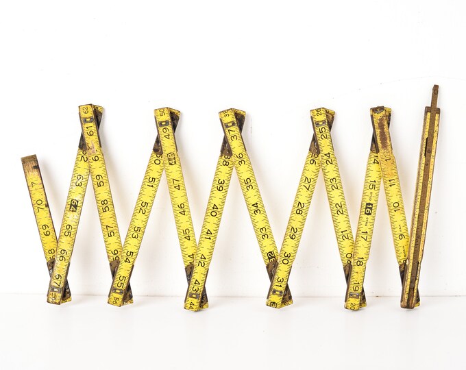 Stanley Folding Ruler Four Way Extension X226 Stanguard Wood and Brass ...