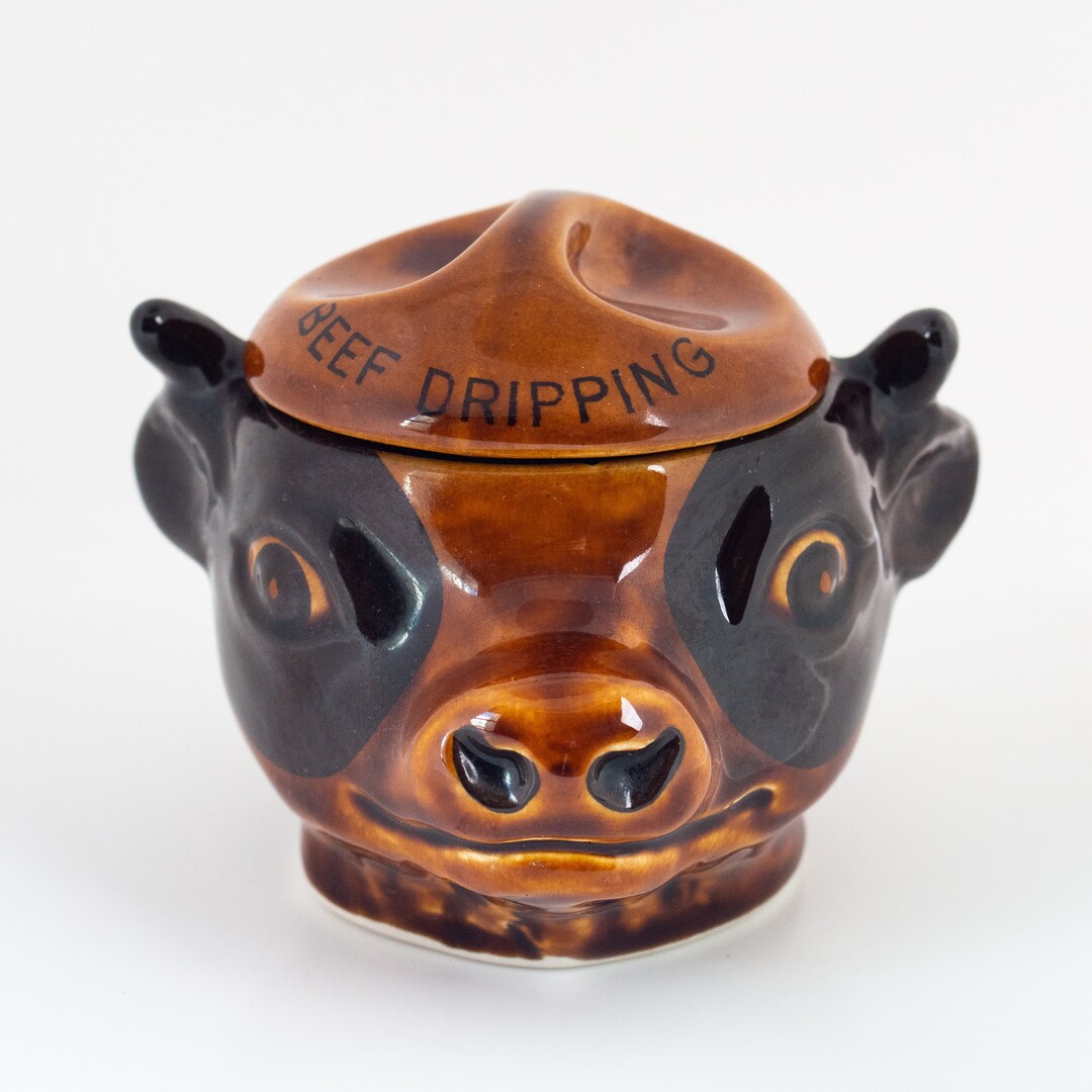 Szeiler Studio Beef Dripping Cow Face Ceramic Storage Pot - Etsy