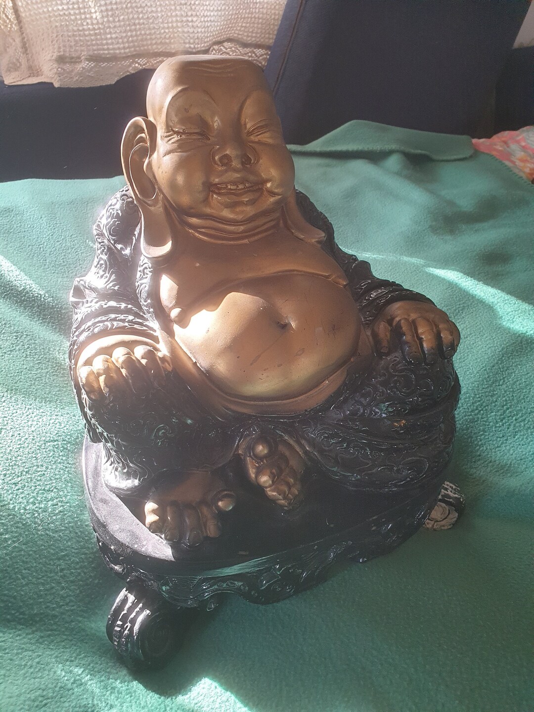 RARE Buddha Statuette From Resin - From 1990 - Etsy