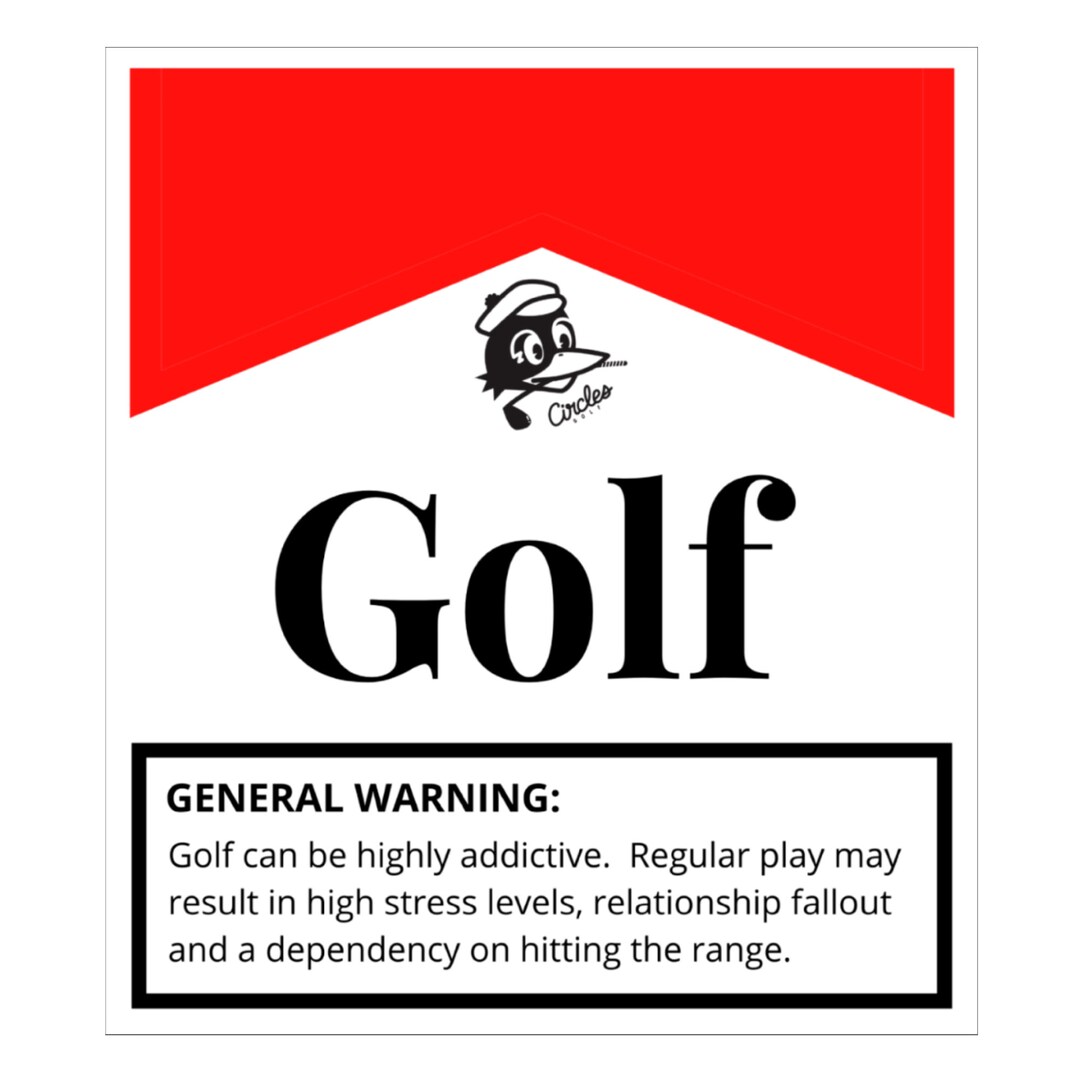 Golf General Warning Sticker Circles Golf Club Mascot Funny Golfer Gift ...