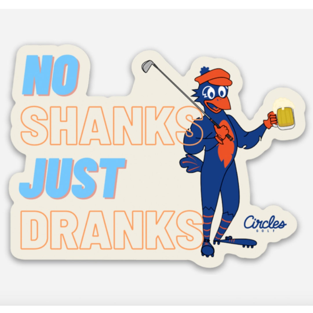 No Shanks Just Dranks Golf Sticker Funny Accessory for Golfer Great ...