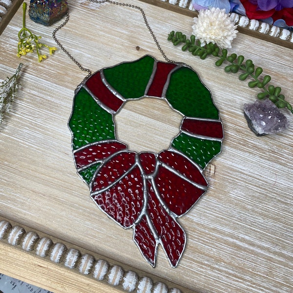Stained Glass Holiday Wreaths - Etsy