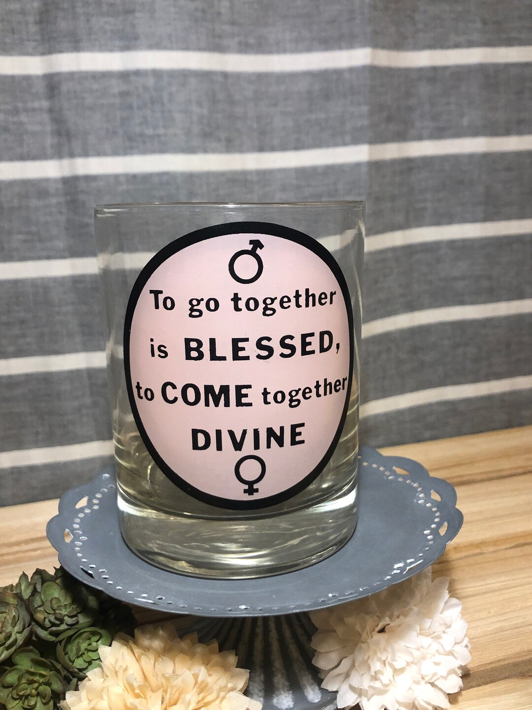 Vintage MCM Dirty Novelty Barware/whiskey Glass to Go Together Blessed ...