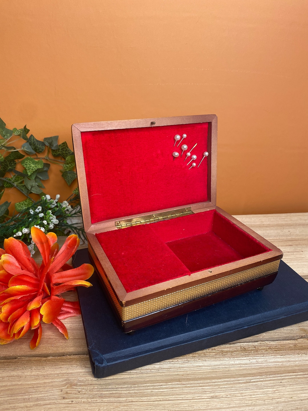 Vintage Swiss Made Carillon Stella O' Sole Mio Wooden Jewelry Music Box ...