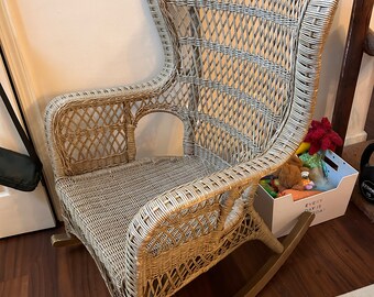 Vintage 1990 s Pier 1 Wicker Rocking Chair LOCAL PICKUP ONLY Etsy