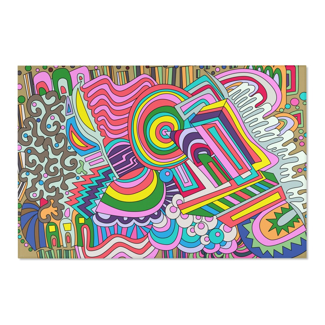 Colorful Funky Area Rugs Hip Hop and Pop Art Designs Vibrant and ...