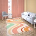 Unique Retro Pastel Colors Area Rugs. Groovy Rug Dorm Decor - Etsy