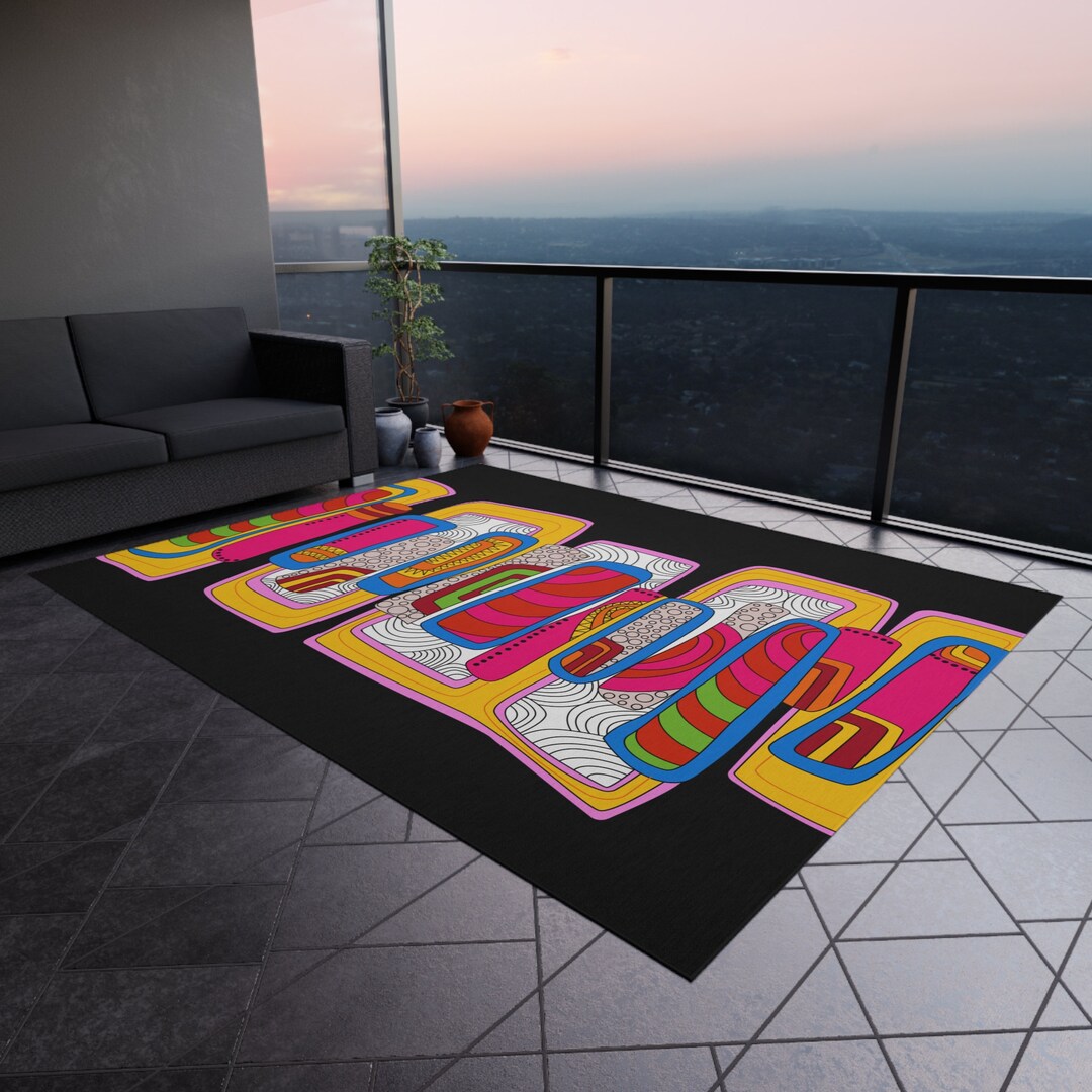 OUTDOOR Rugs, POP ART Outdoor Rug, Indoor Outdoor Rug for Patio ...